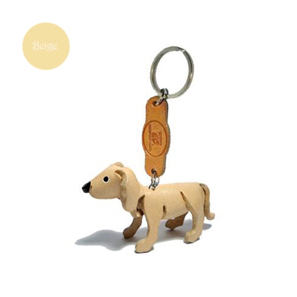 Leather Golden Retriever Keychain - Etsy