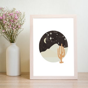Desert Moon Digital Download, Art Print, DIY Print, Digital Download ...