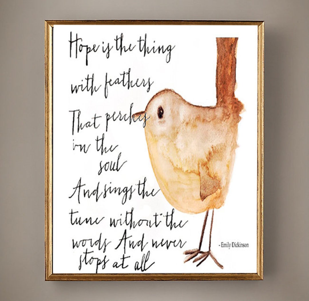 Hope is the Thing With Feathers Digital Download, Art Print, DIY Print ...