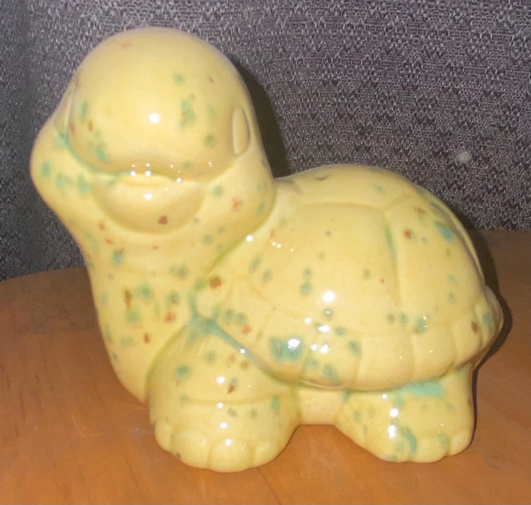 New Ceramic Glazed Garden Turtle Tortoise - Etsy