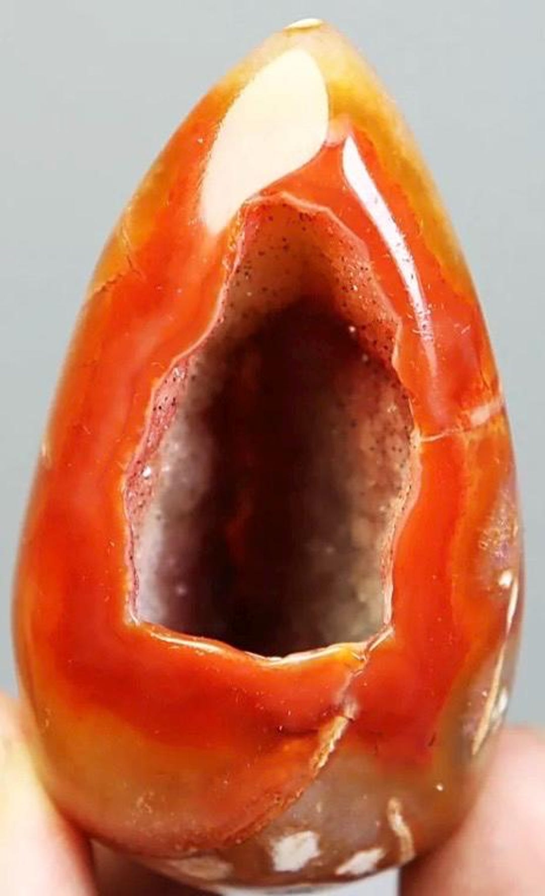 65g Carnelian Agate Geode Polished Stone - Etsy