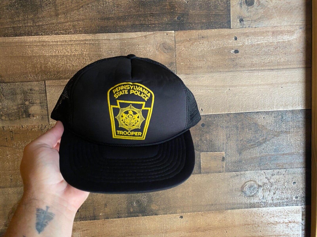 Pennsylvania State Police Trooper Double Snapback Hat Foam Front Rope ...