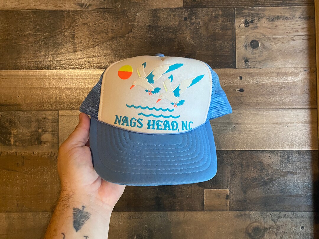 Nags Head Snapback Hat Foam Front Rope Cap North Carolina 3D Puff Print ...
