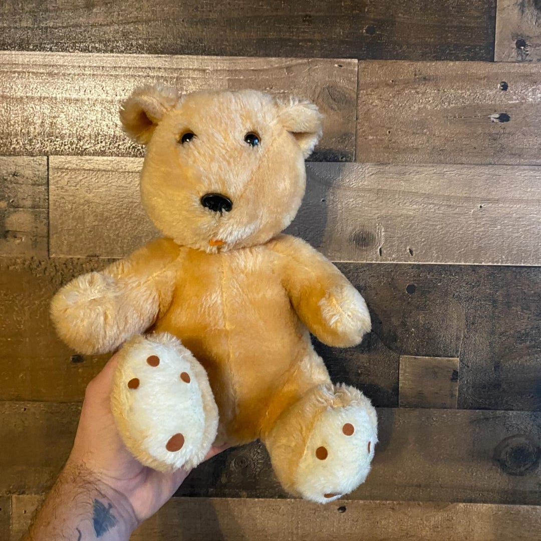 Happiness Aid Plush Bear 1984 Well Made Toy 10" Stuffed Animal Orange ...