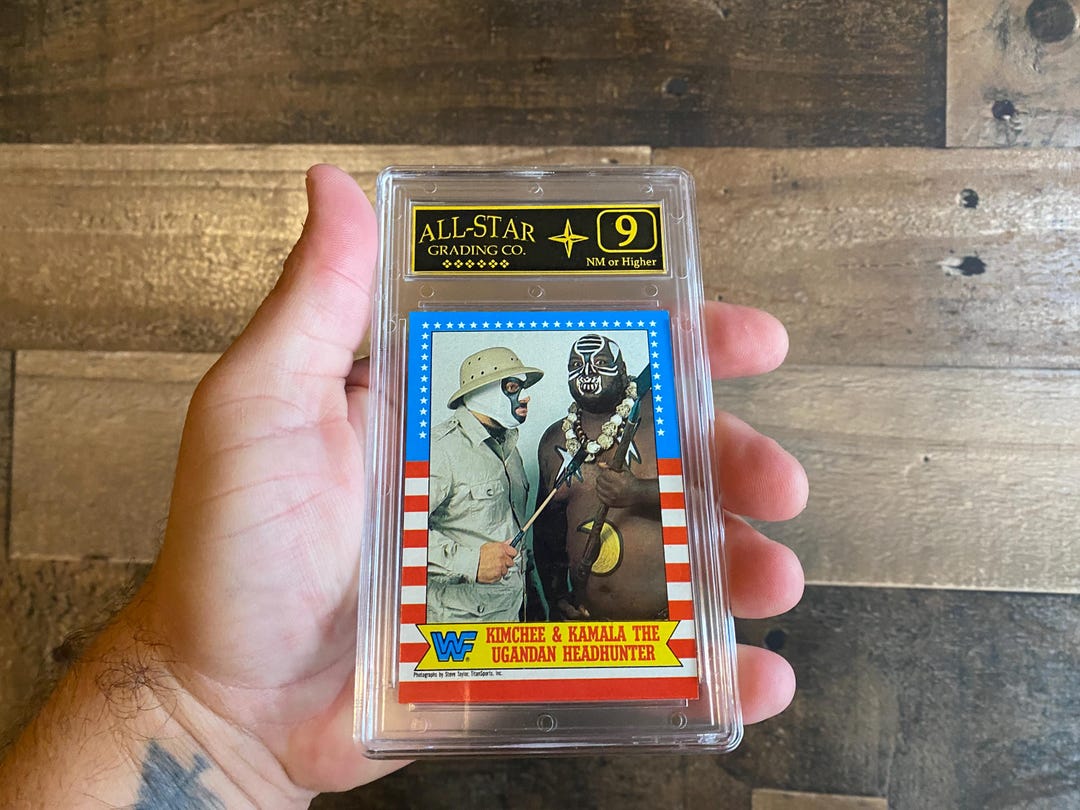 Kimchee & Kamala the Ugandan Headhunter Topps Card Vintage 1987 Graded ...