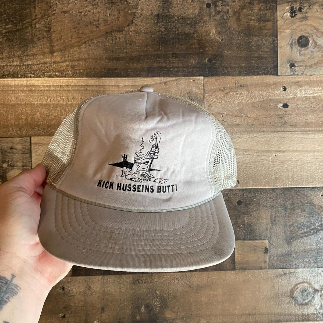 Kick Husseins Butt Snapback Hat True Vintage Foam Front Rope Cap Saddam ...