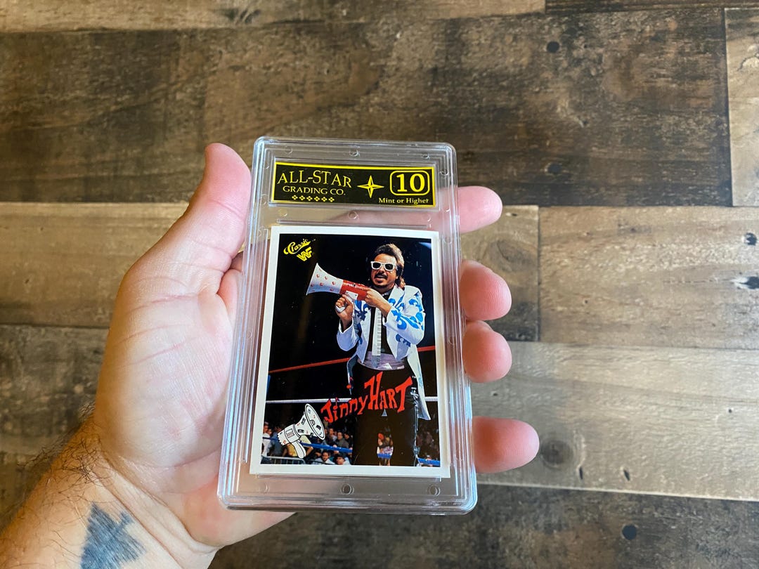 Jimmy Mouth of the South Hart Titan Card Vintage 1990 Graded 10 Mint 75 ...