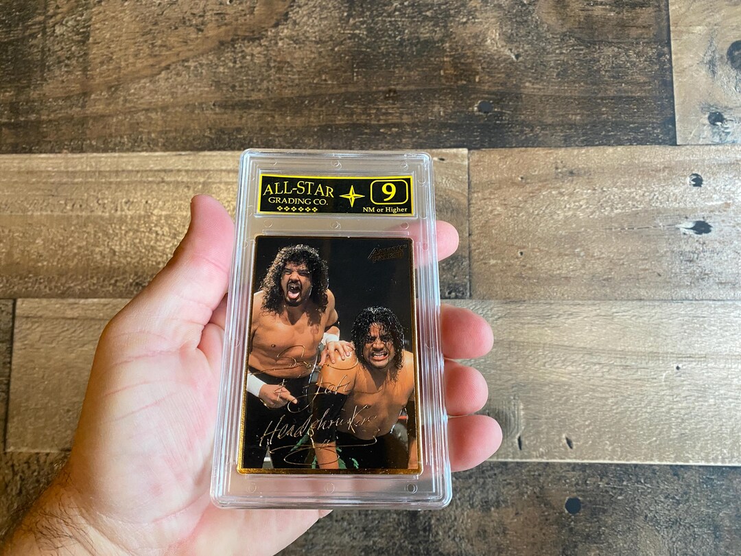 Head Shrinkers Action Packed Gold Card Vintage 1994 Graded 9 NM Samu ...