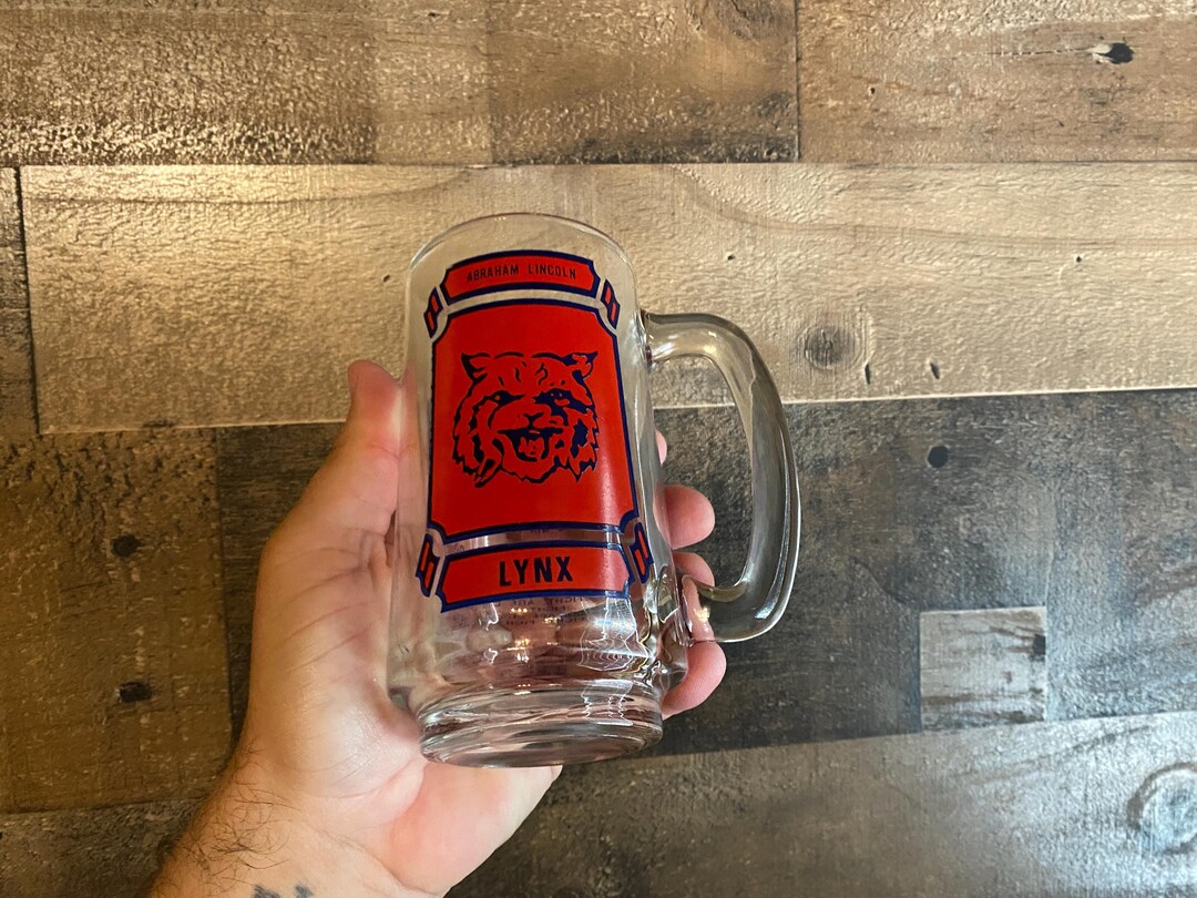 Abraham Lincoln Lynx Glass True Vintage Drink Iowa School Song Beer ...