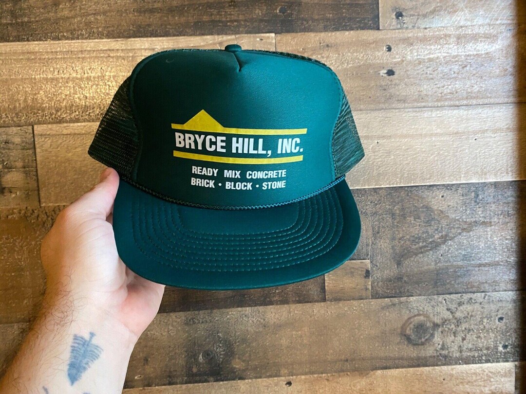 Bryce Hill Inc Double Snapback Hat Foam Front Rope Cap Trucker Concrete ...