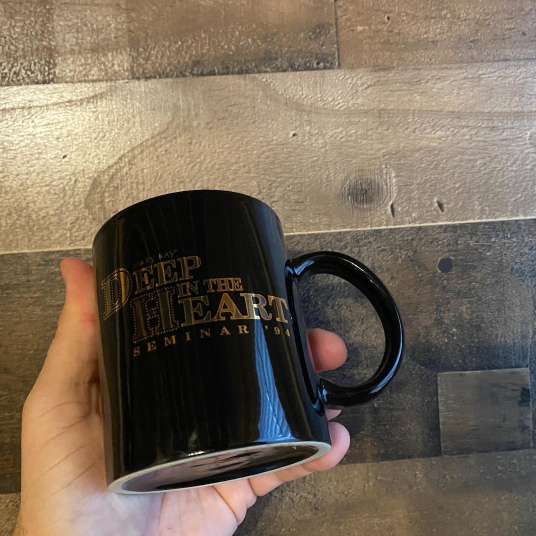 Mary Kay Coffee Mug 1994 Deep in the Heart Seminar 90s Drink Black Gold ...
