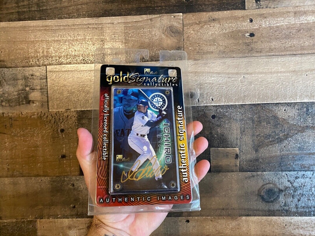 Ichiro Suzuki Gold Signature Card NEW Authentic Images 2001 Limited ...