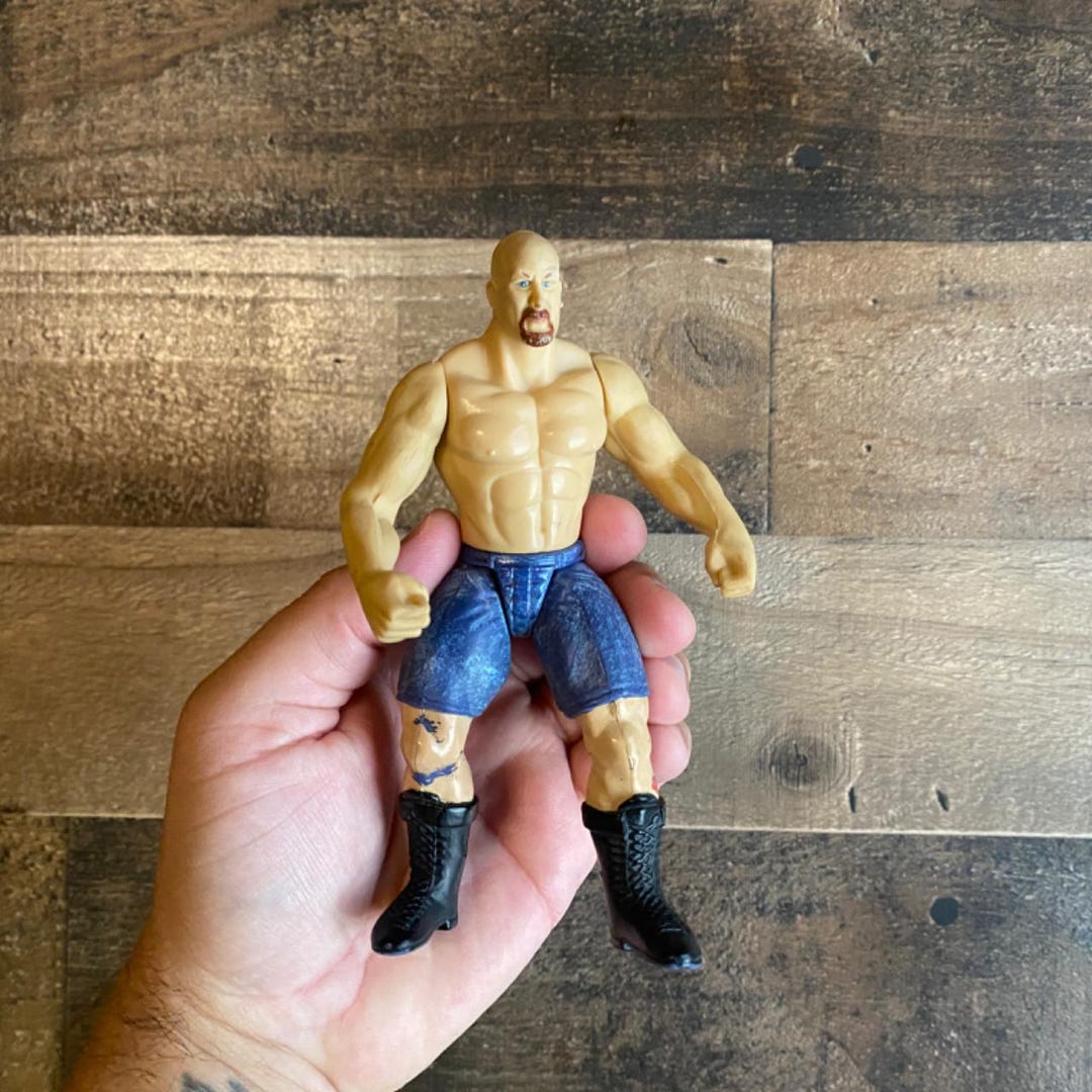 WWE Stone Cold Steve Austin Wrestling Action Figure 1998 Jakks Titan 6 ...