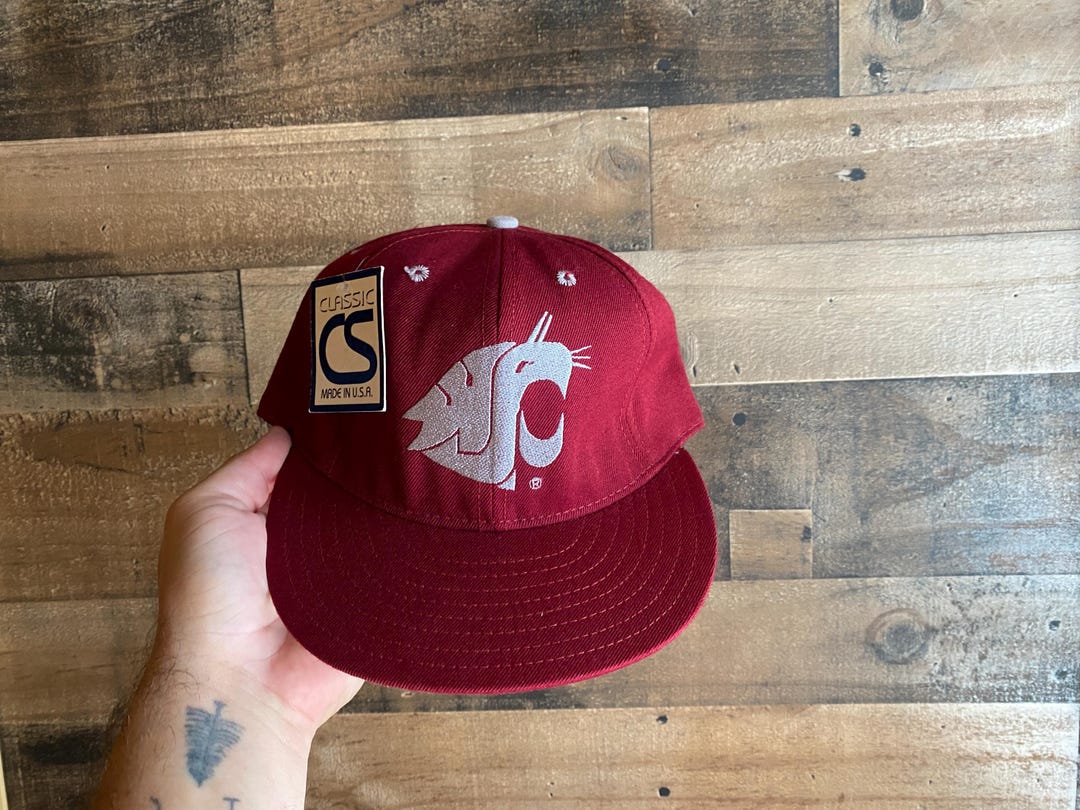 Washington State Cougars Fitted Hat Deadstock NEW Wazzu 6 3/4 USA Made ...