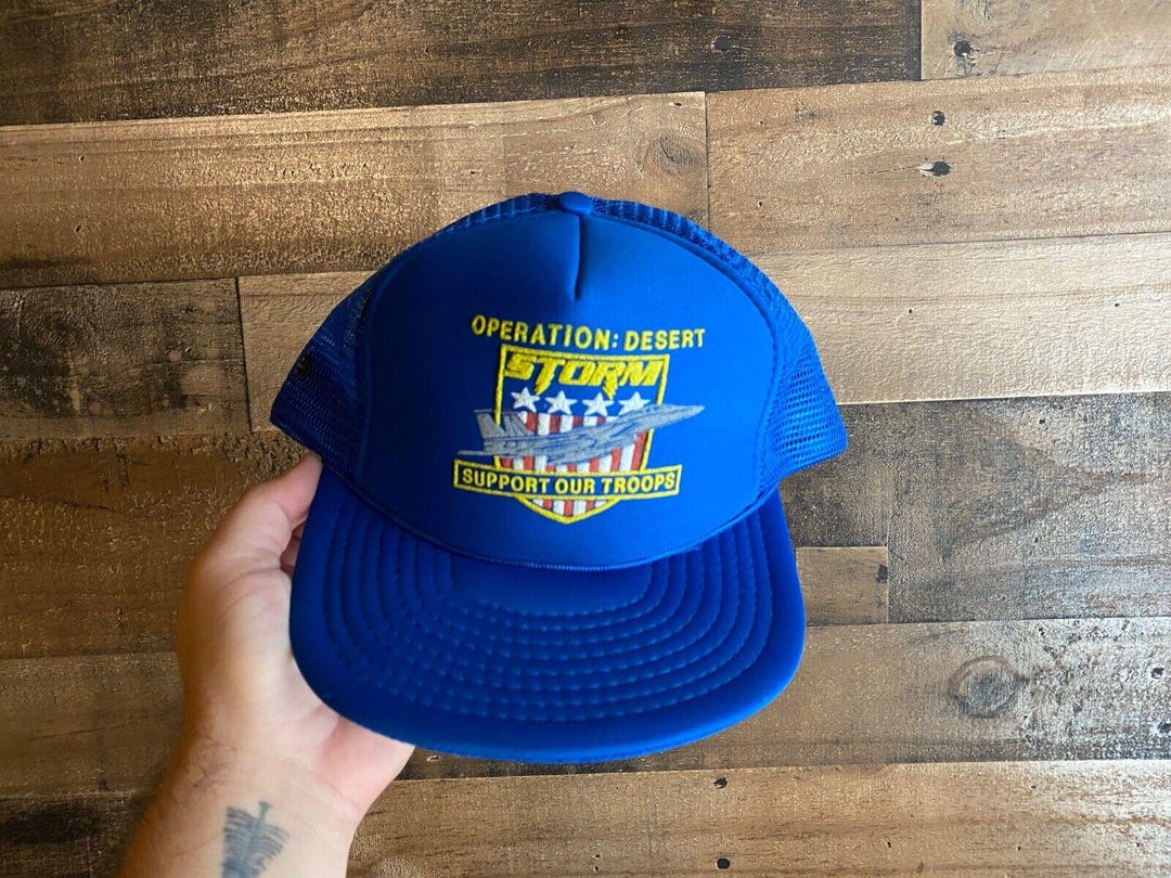 Operation Desert Storm Snapback Hat Foam Front Rope Cap 3D Puff Print ...