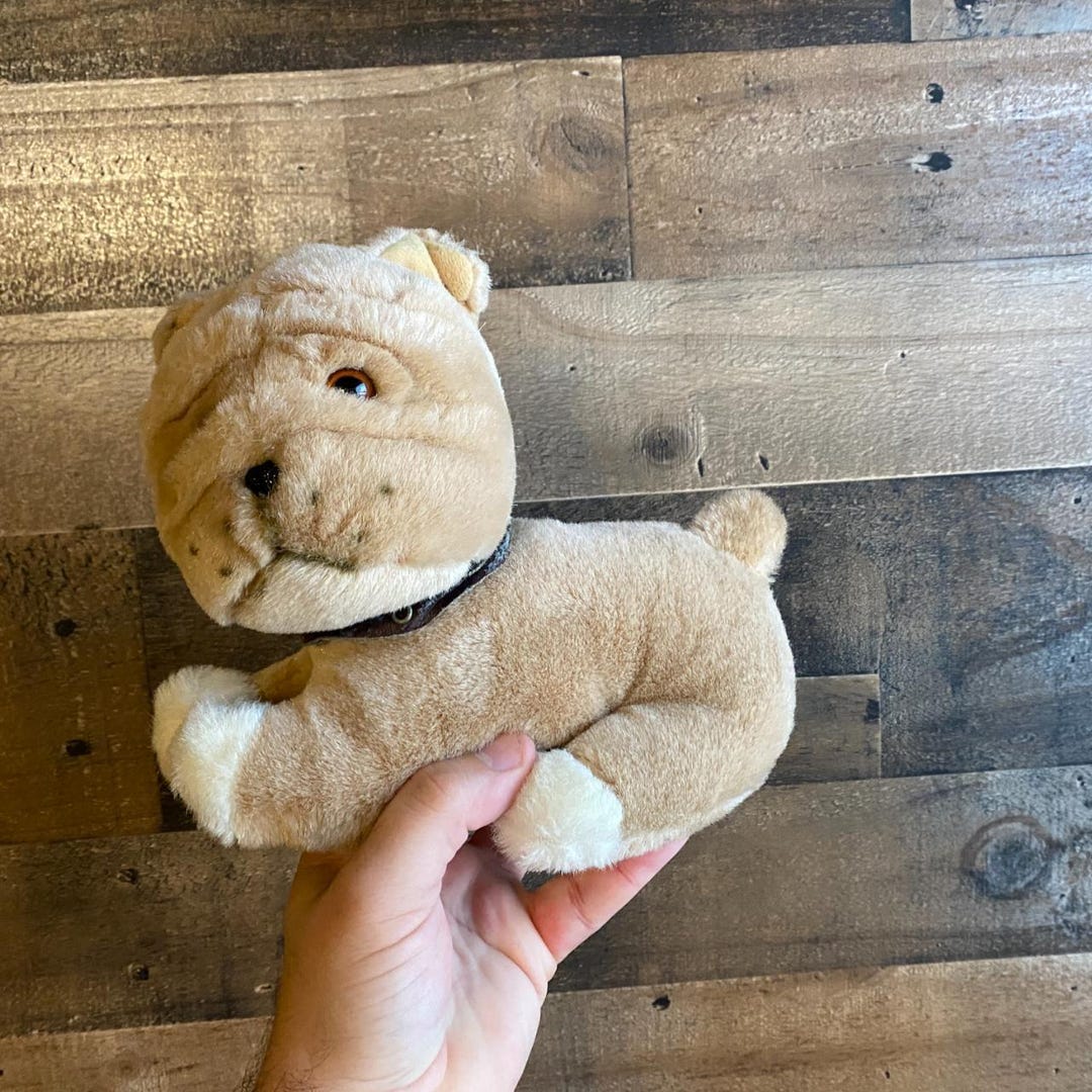 Brando Bulldog 1986 Applause Stuffed Animal Plush Dog Orange Eyes ...