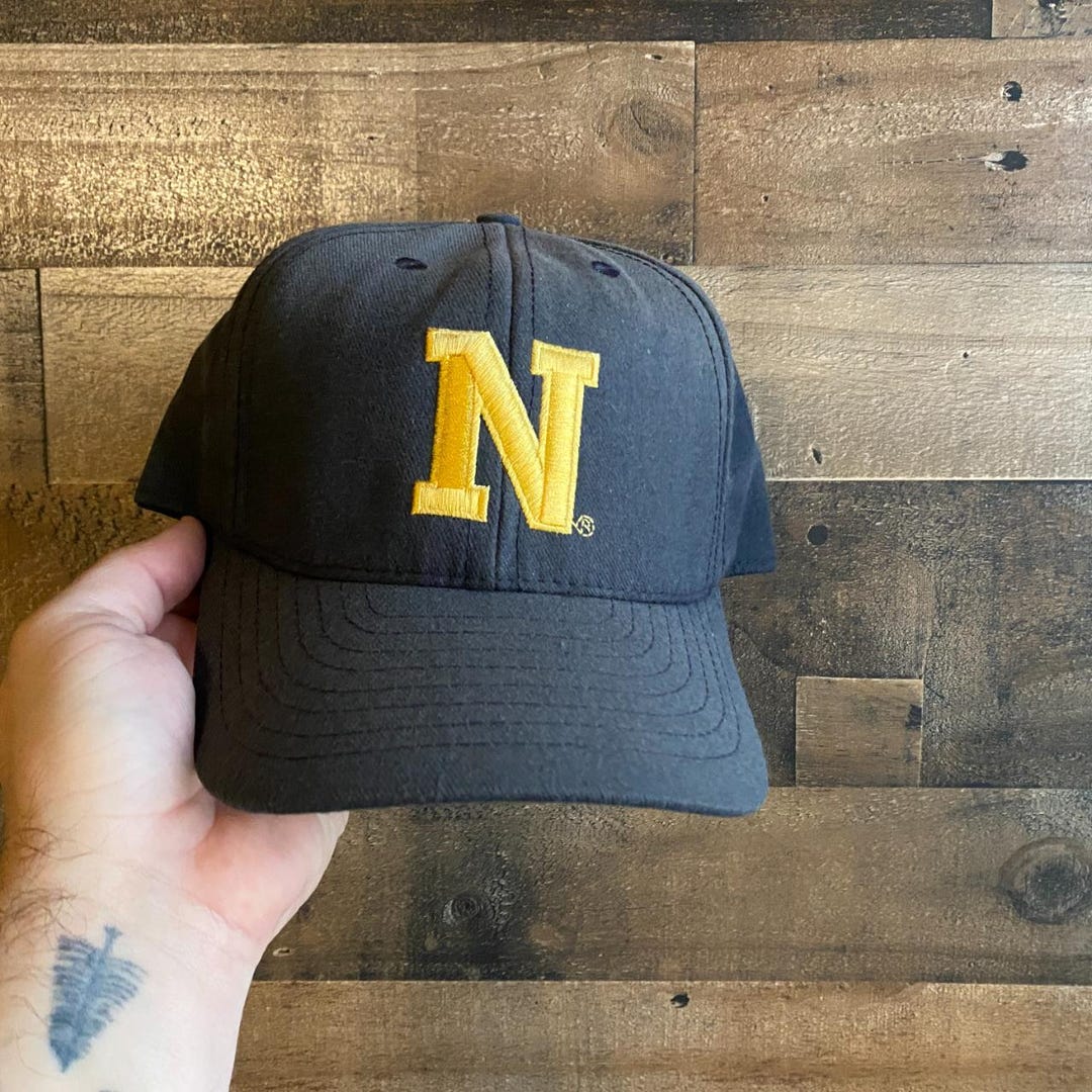 Navy Midshipmen Fitted Hat SZ 7 Vintage Adult Mens Cap USA Made Naval ...
