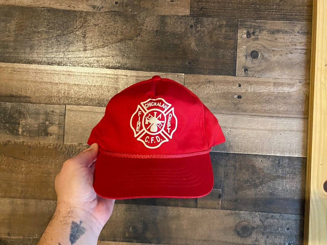 Chickalah Fire Dept Snapback Hat Rope Cap 3D Puff Print Arkansas Firefighter Vtg - Etsy