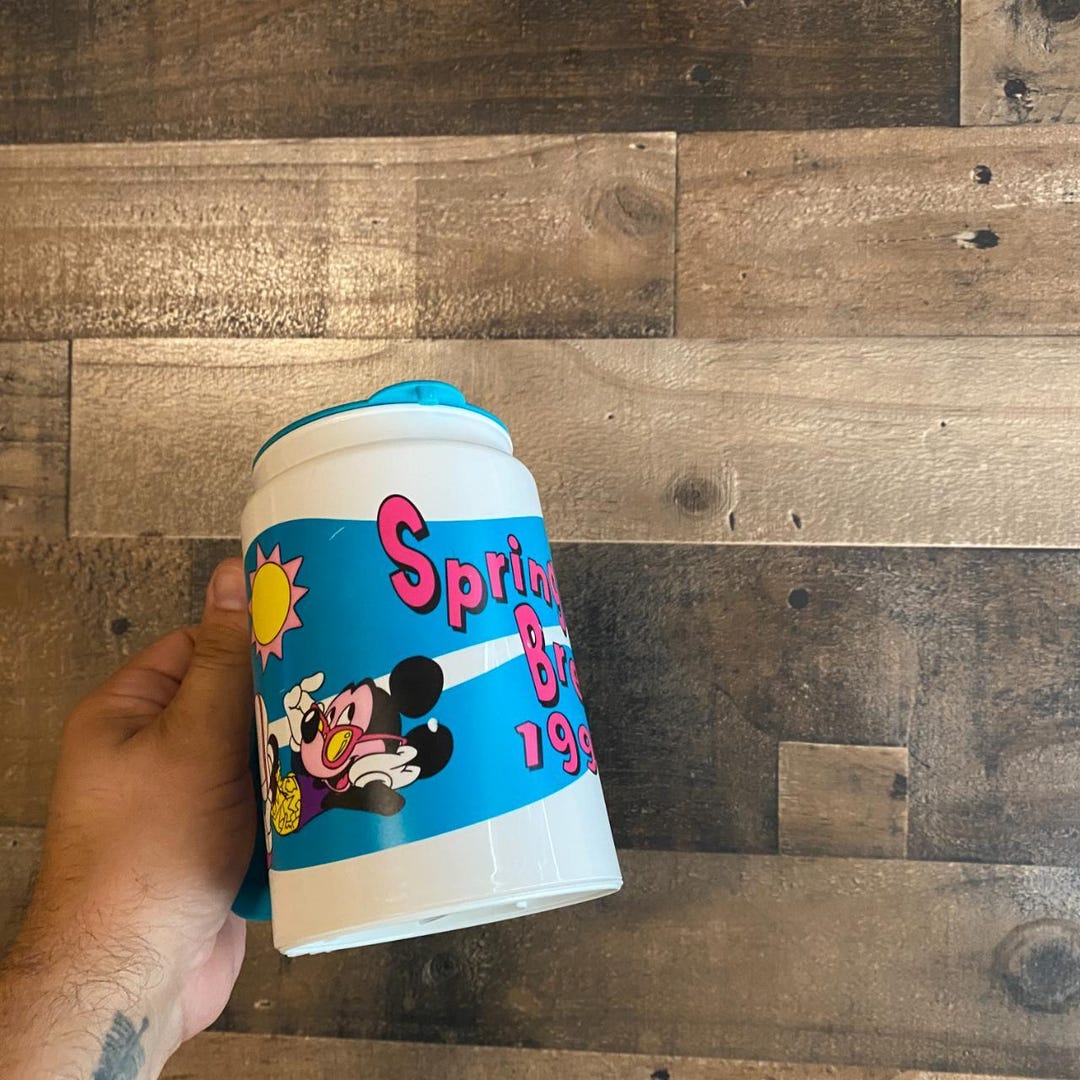 Spring Break Travel Mug Vintage 1995 Mickey Minnie Mouse Disney Coke ...