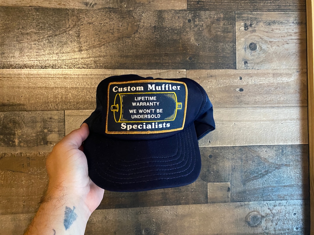 Custom Muffler Snapback Hat Big Patch Cap Lifetime Warranty We Won't Be ...