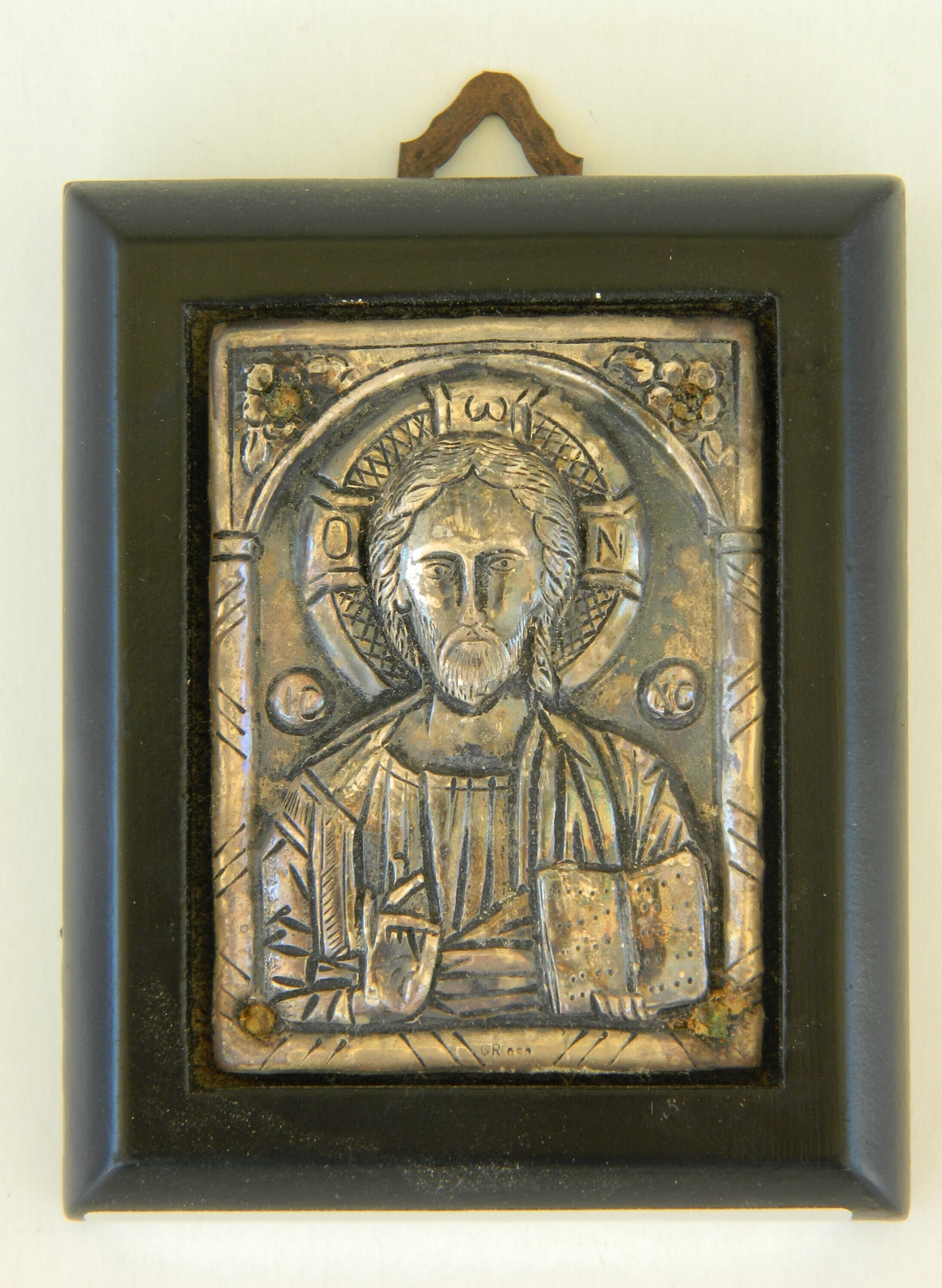 Vintage Jesus Christ Icon Sterling Silver 925,greek Orthodox Handmade ...