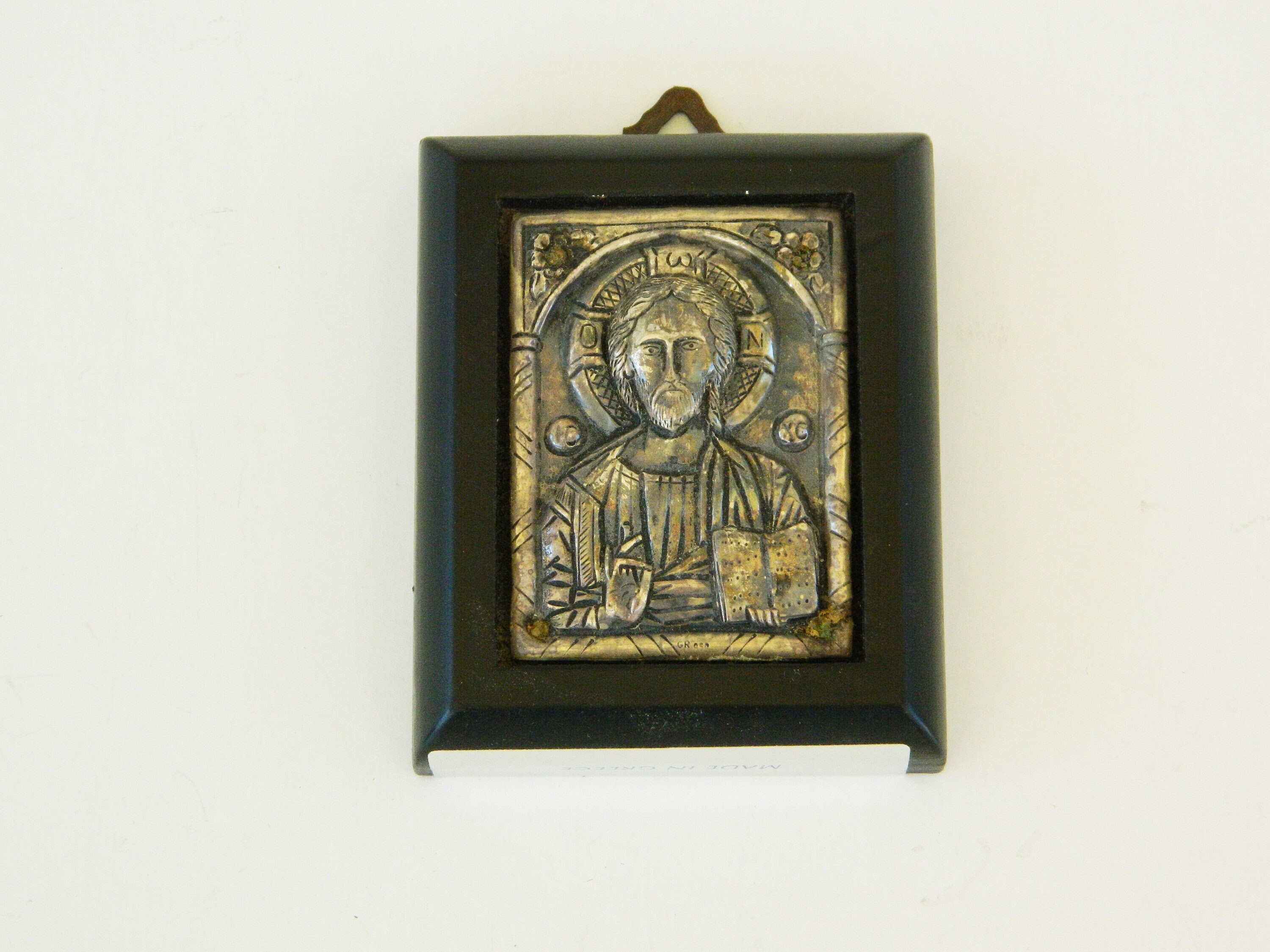 Vintage Jesus Christ Icon Sterling Silver 925,greek Orthodox Handmade ...