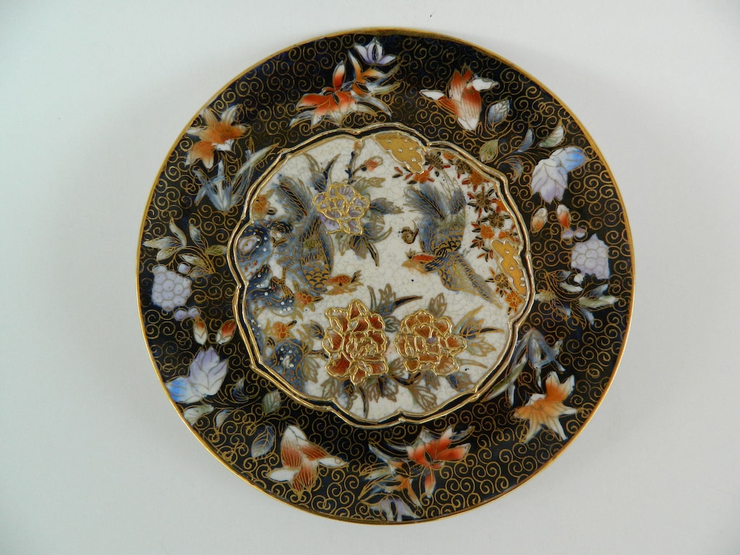 Vintage Chinese Satsuma Plate,satsuma Plate,antique Satsuma Plate,asian ...