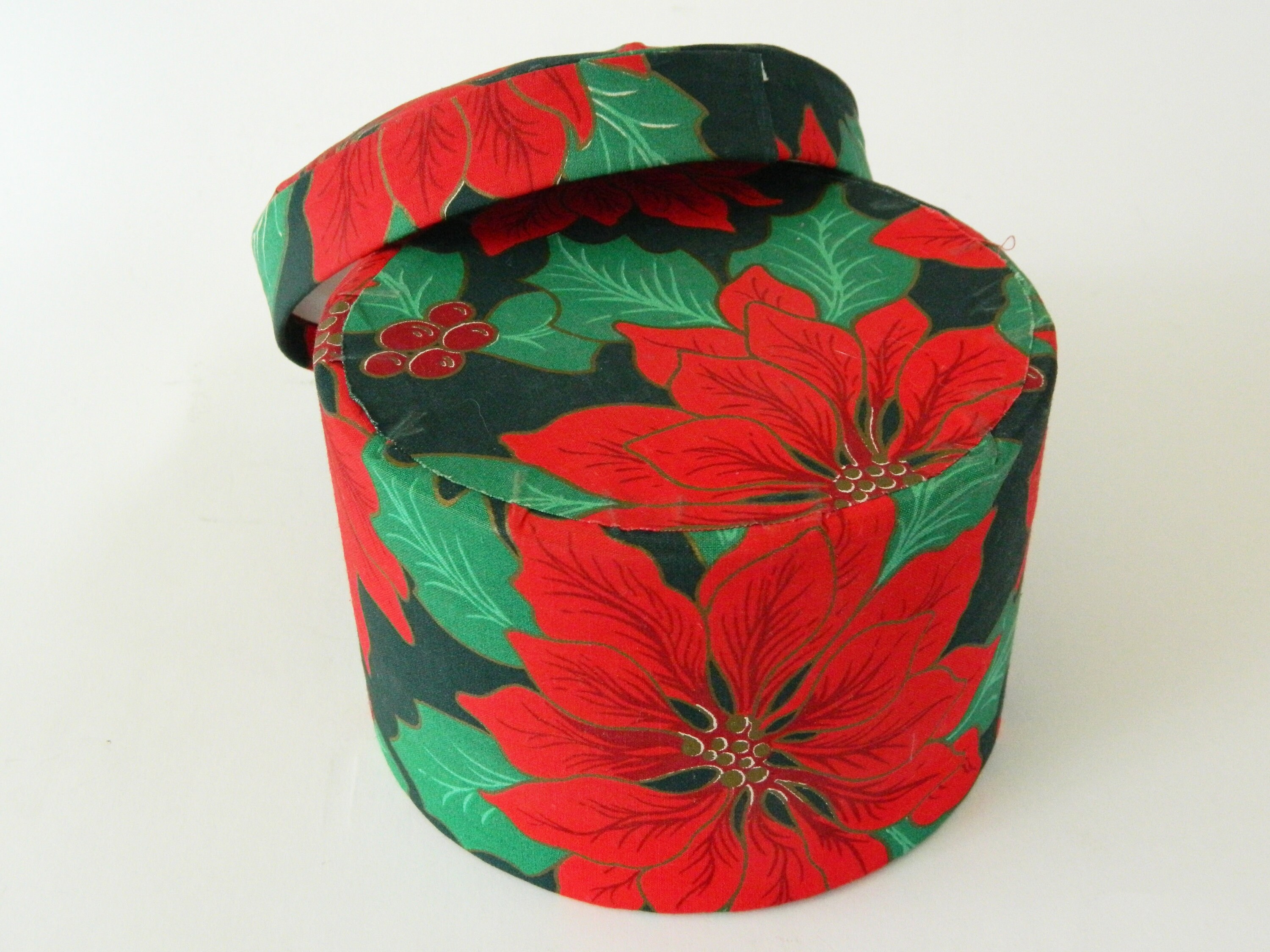 Vintage Large Eve's Box, Christmas Eve Box,round Christmas Box,vintage ...