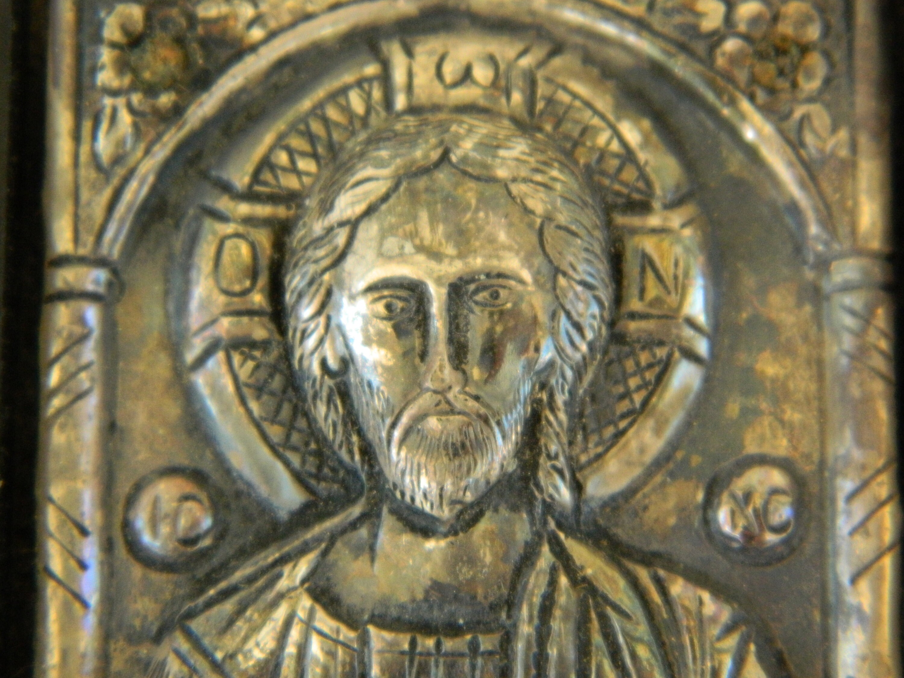 Vintage Jesus Christ Icon Sterling Silver 925,greek Orthodox Handmade ...