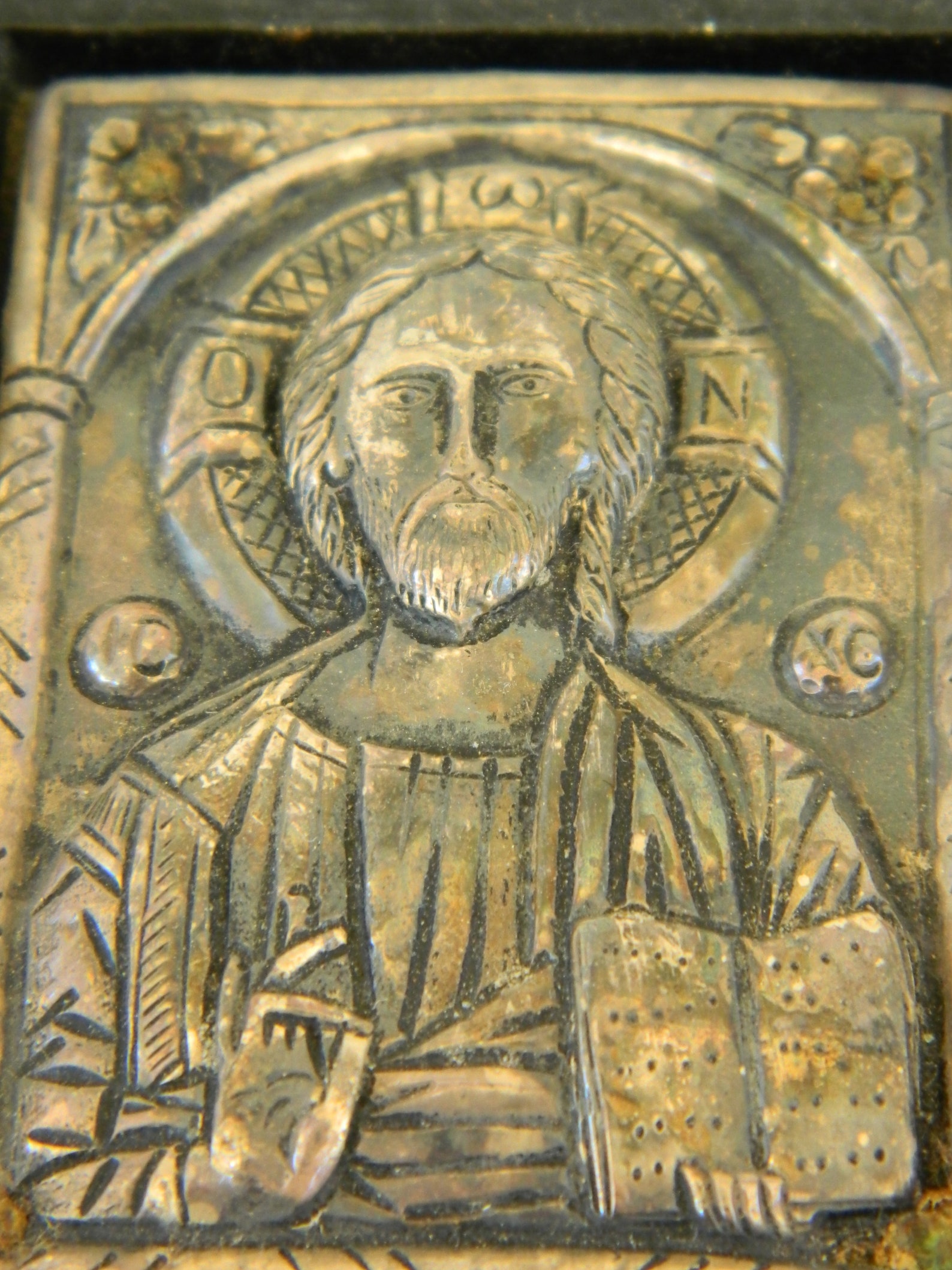 Vintage Jesus Christ Icon Sterling Silver 925,greek Orthodox Handmade ...