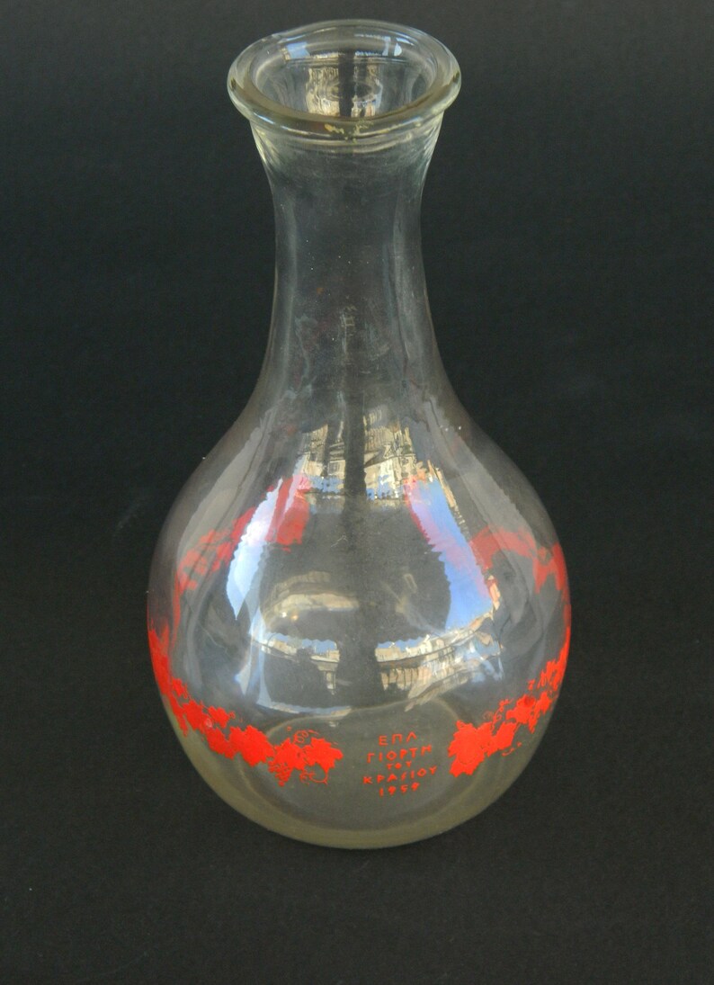Antique Wine Carafe,vintage Carafe Wine Festival 1959,greek Wine Carafe ...