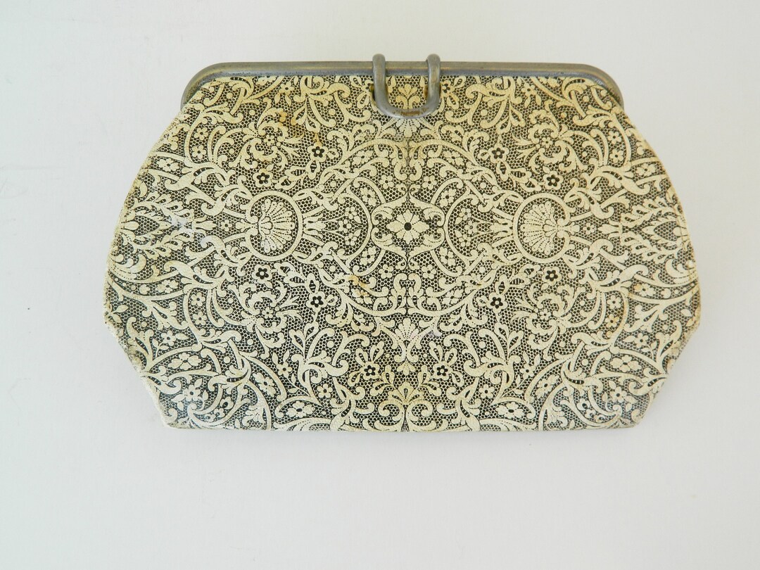 Vintage Purse,retro Purse,off White Bag,vintage Clutch Bag,french Loop ...