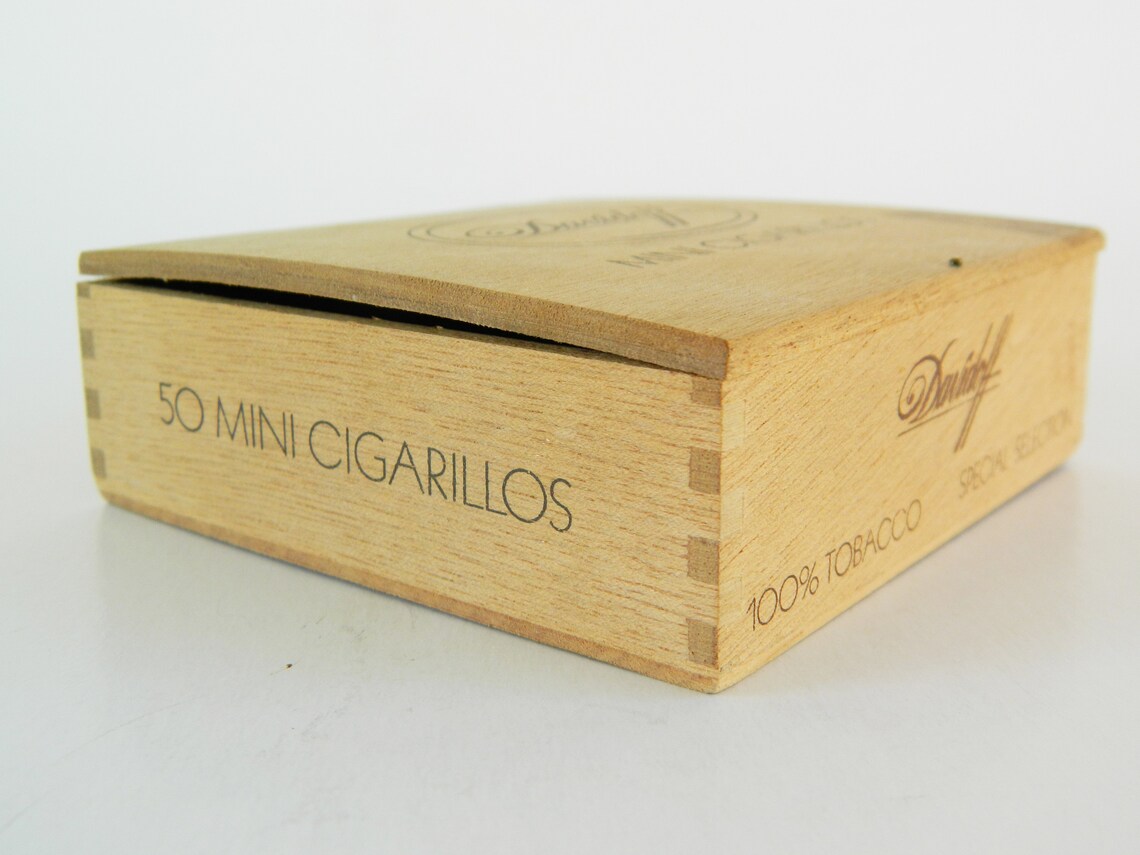 Vintage Wooden Cigar Box Davidoff ,vintage Empty Cigar Box,vintage ...