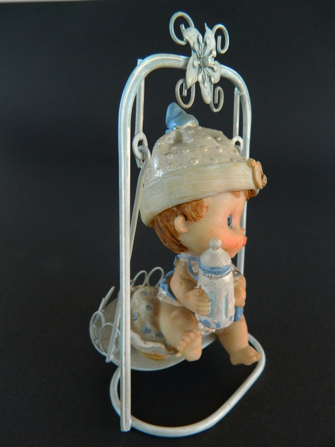 Vintage Kitsch Collection Decorative Baby, Baby on A Swing,antique ...