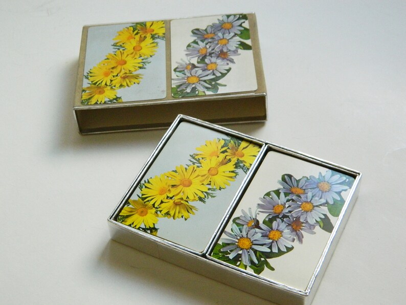 Vintage Playing Cards, Congress Floral Double Deck Playing Cards ...