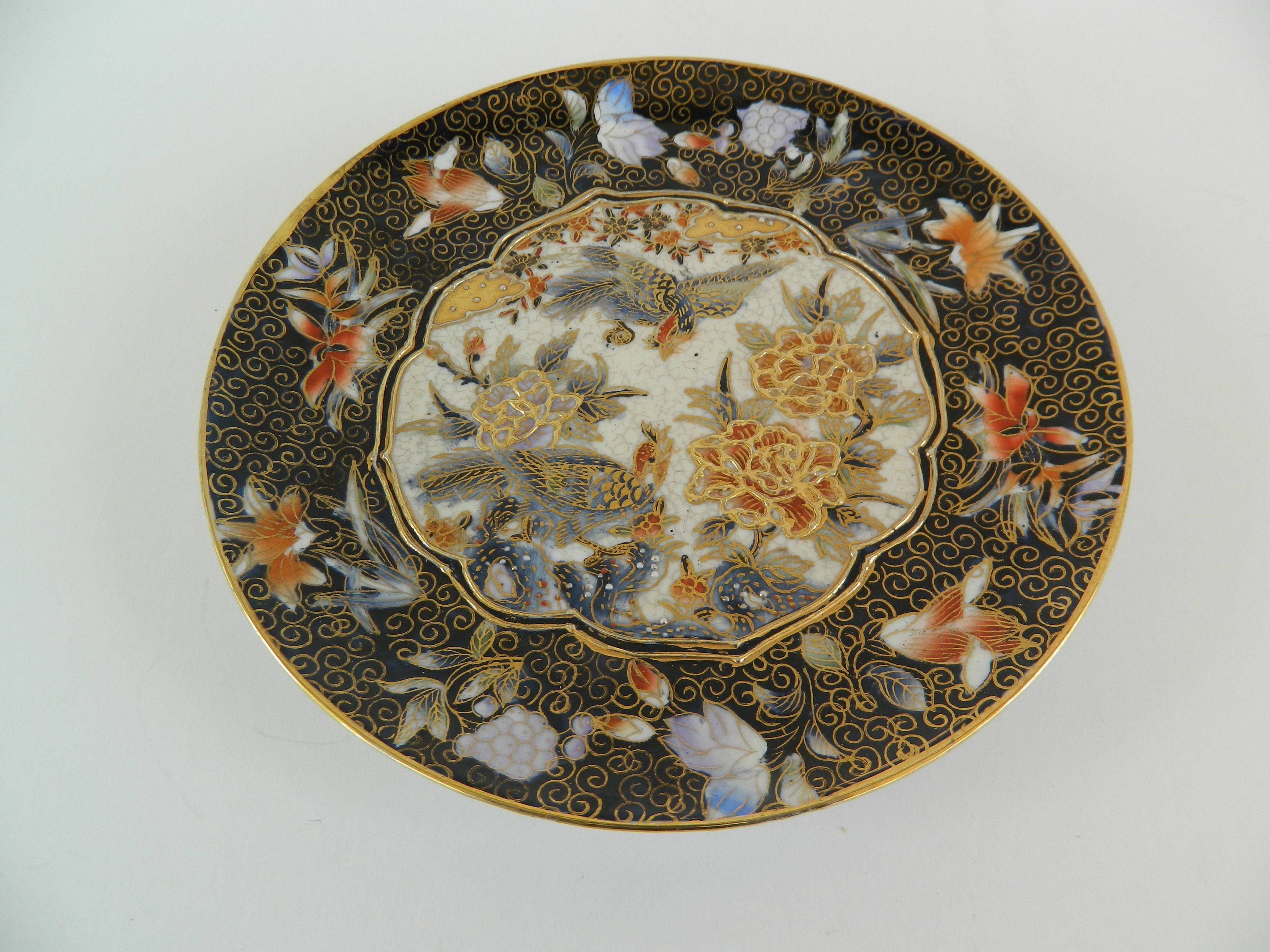 Vintage Chinese Satsuma Plate,satsuma Plate,antique Satsuma Plate,asian ...