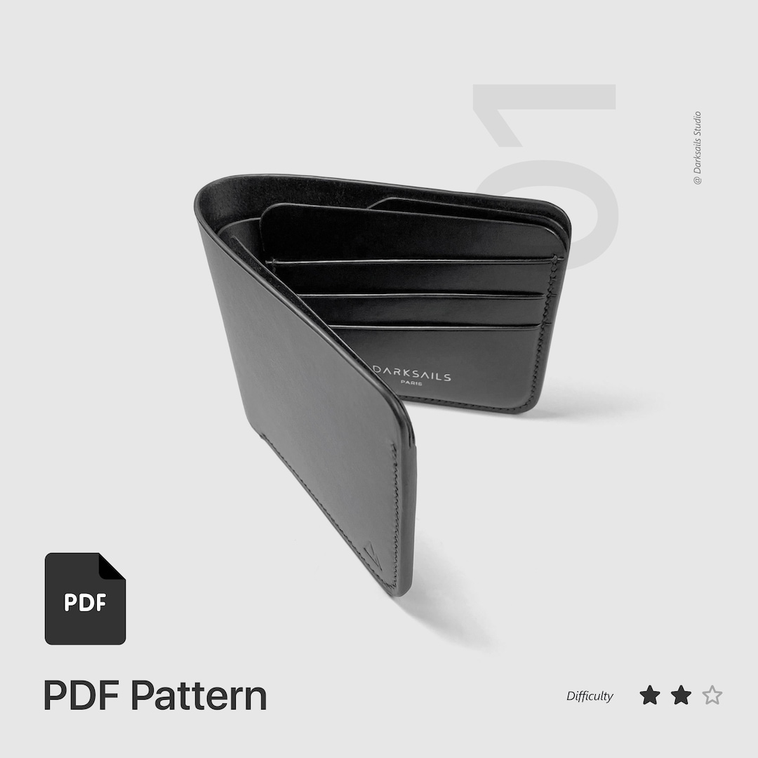 Leather Bifold Wallet PDF Pattern - DIY Guide & Template - Craft Your ...
