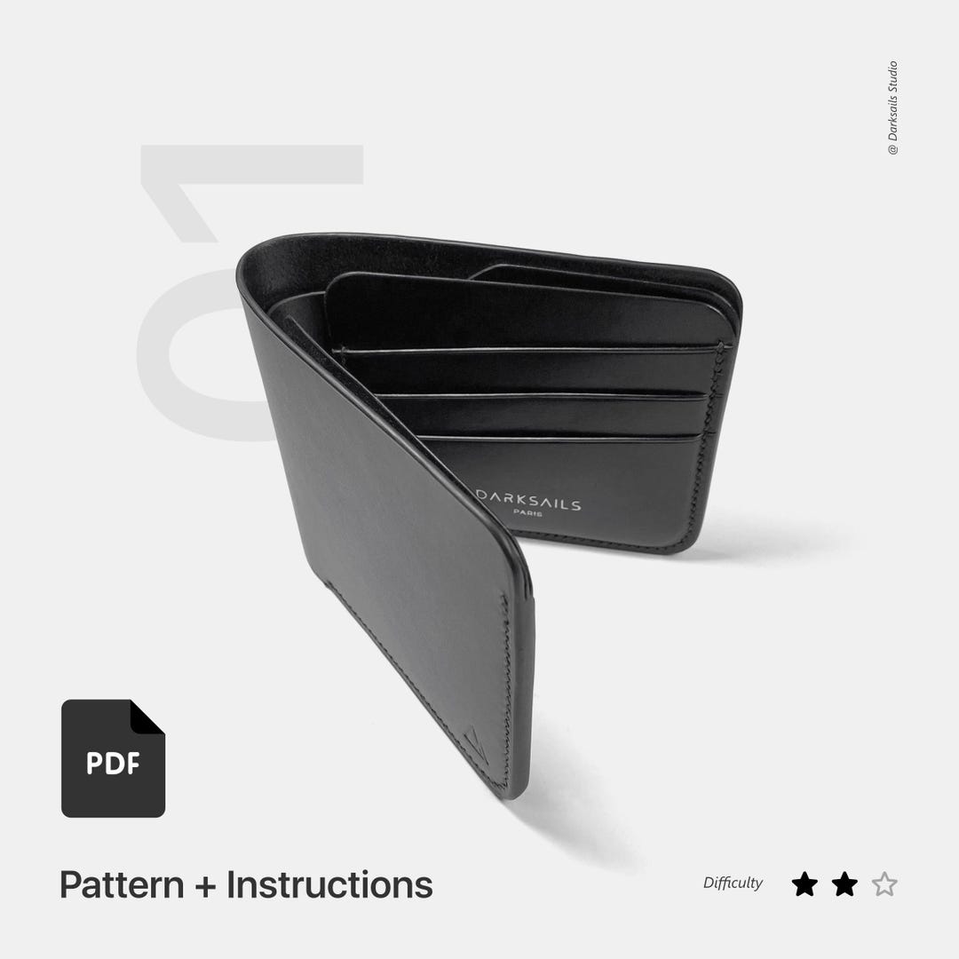 Leather Bifold Wallet PDF Pattern - DIY Guide & Template - Craft Your ...