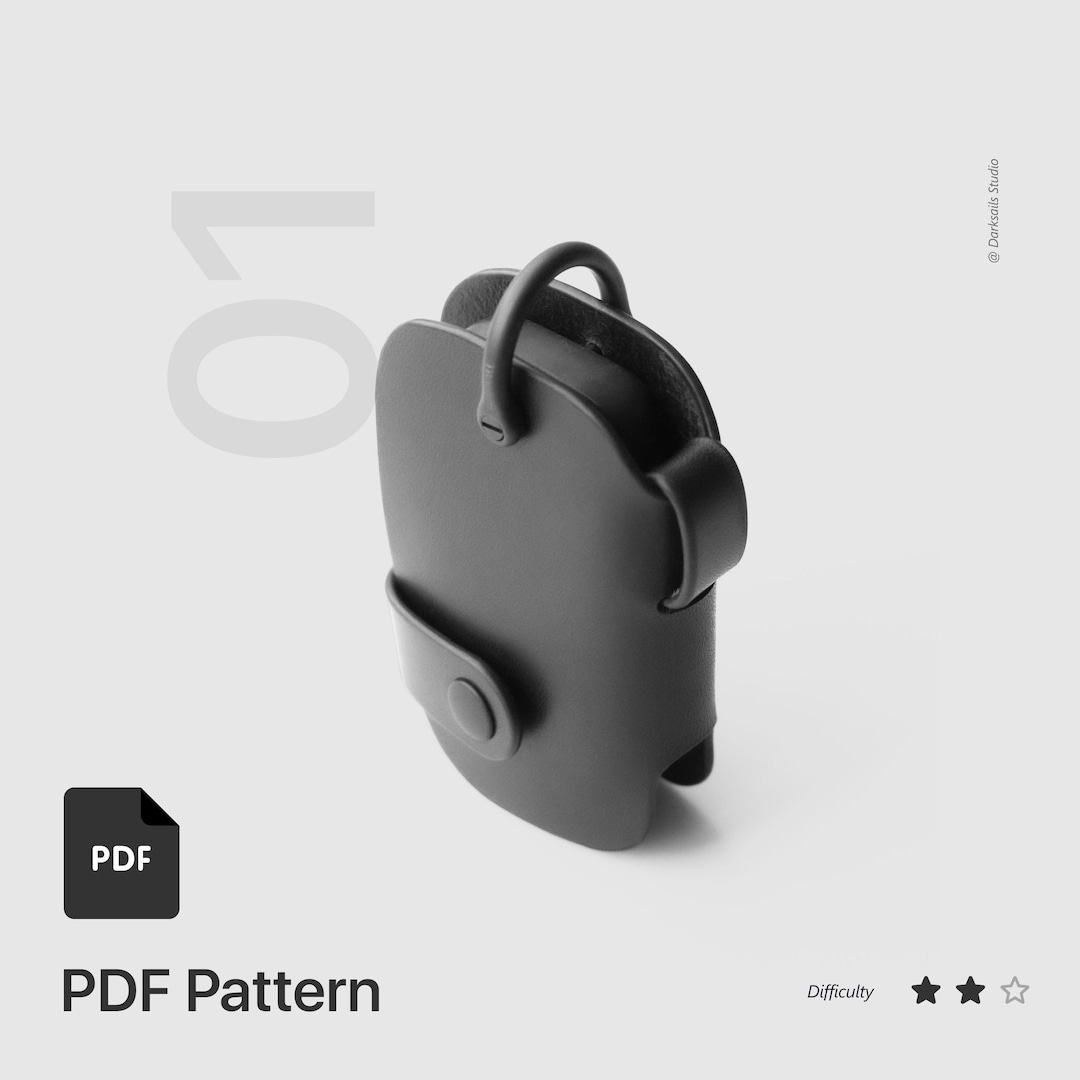 Leather Car Keychain PDF Pattern DIY Guide & Template Handcraft Your ...