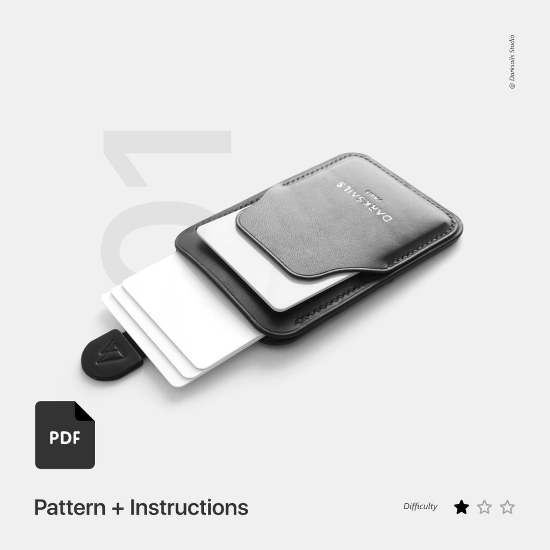 Leather Pull Tab Card Holder PDF Pattern – DIY Slide Wallet - Etsy