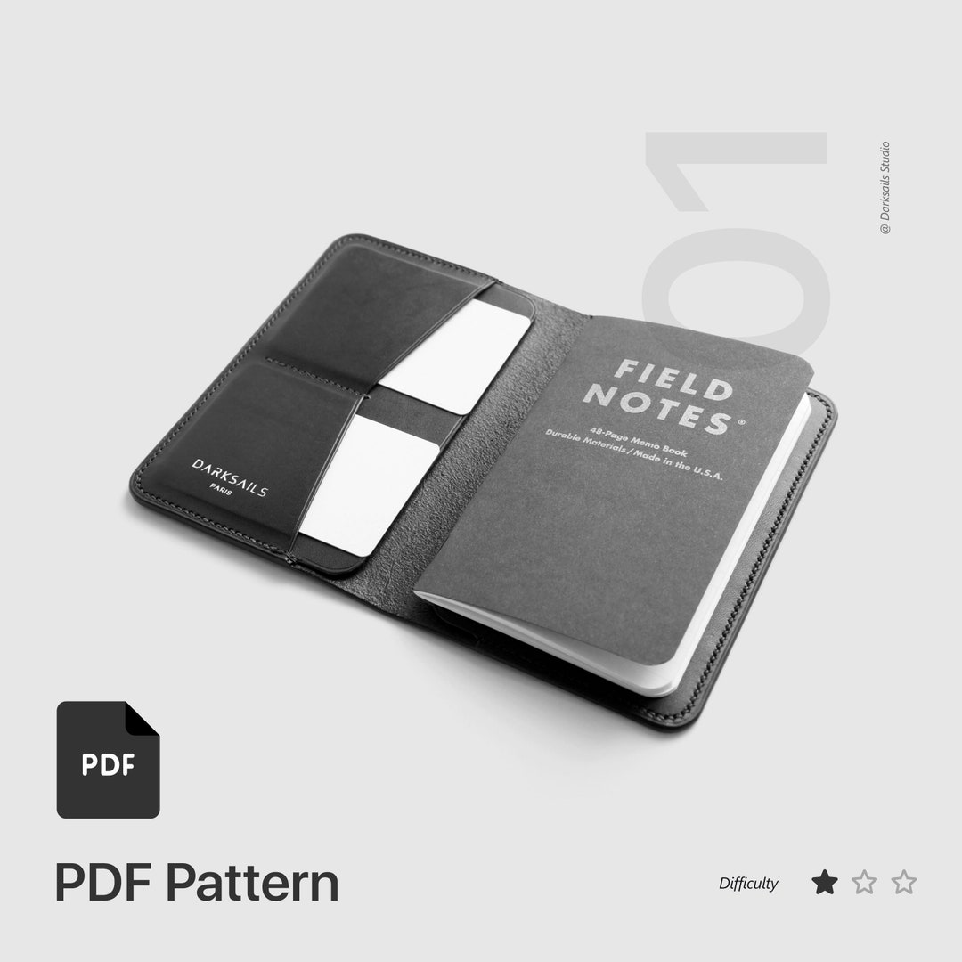 Leather Notebook Cover PDF Pattern DIY Guide & Template Craft Your Own ...