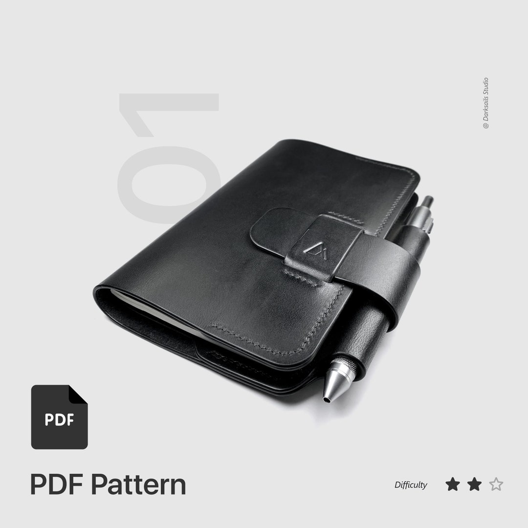 Leather Journal Cover PDF Pattern DIY Guide & Template Craft Your Own ...