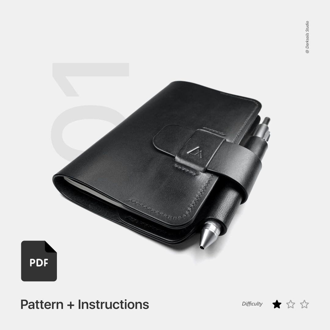 Leather Journal Cover PDF Pattern - DIY Guide & Template - Craft Your ...