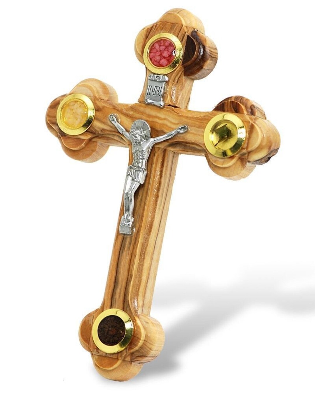 Genuine Olive Wood Blessed Orthodox Cross With Holy Land - Etsy