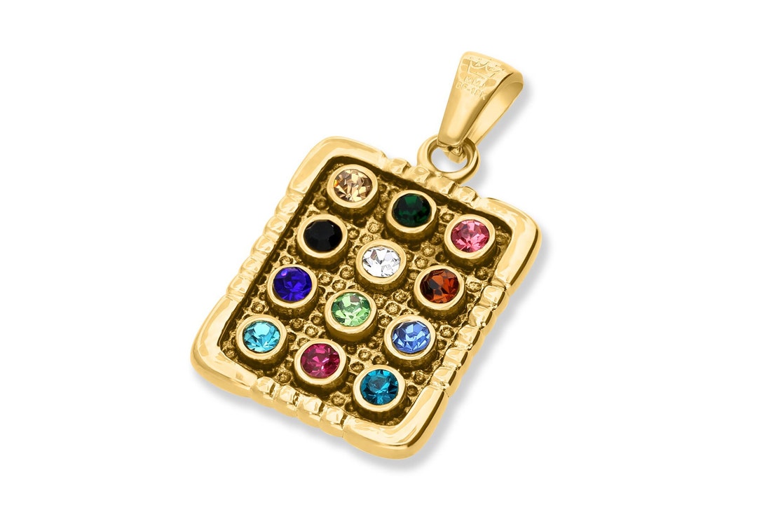 Gold Filled 18K HIGH PRIESTLY BREASTPLATE Large Pendant Ephod Hoshen ...