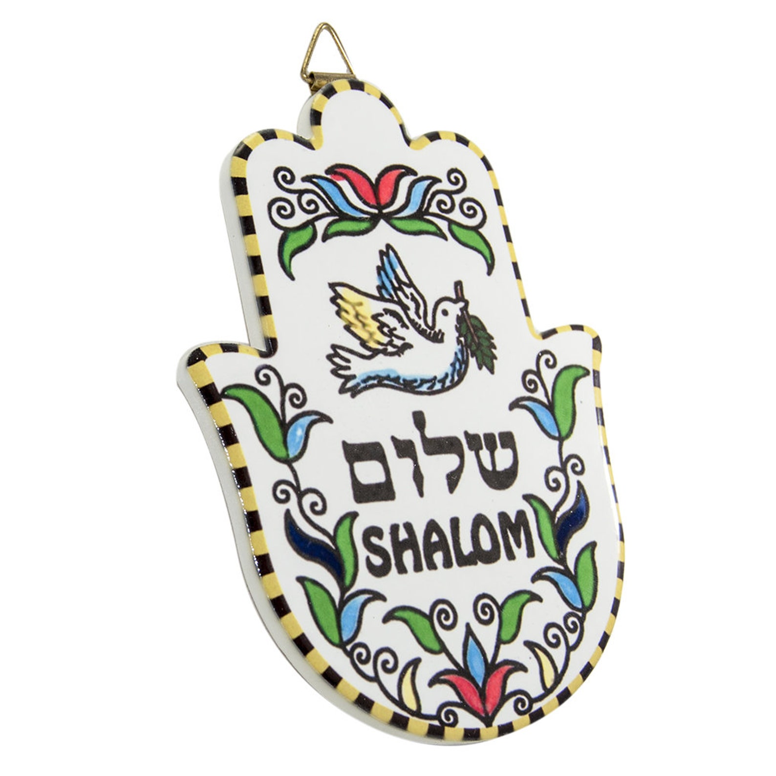 Armenian Ceramic Hamsa Hand Pottery for Hanging With Hand Painted ...