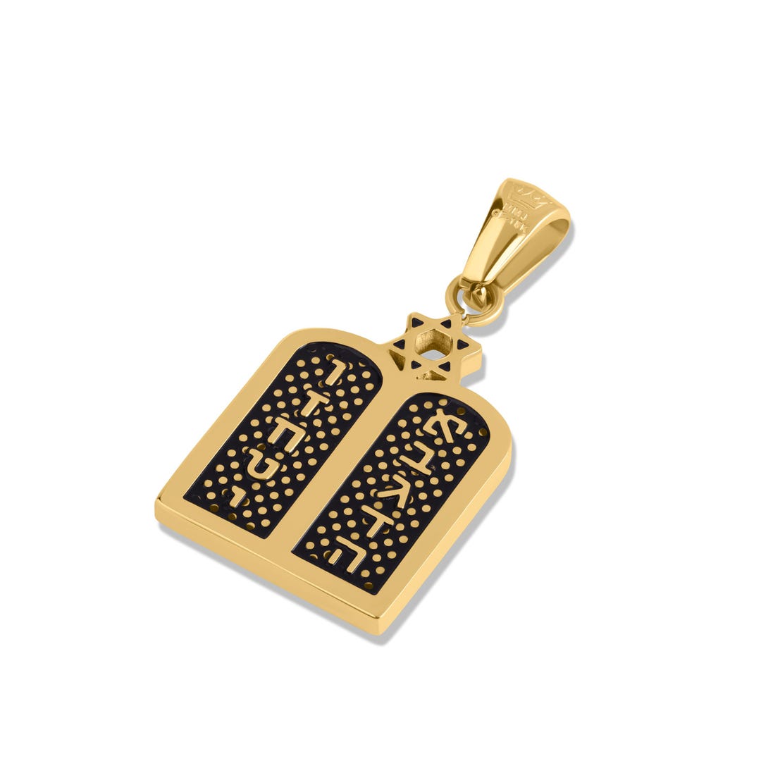 Gold-filled 18K Torah Scroll Book Pentateuch Ten Commandments , Sefer ...