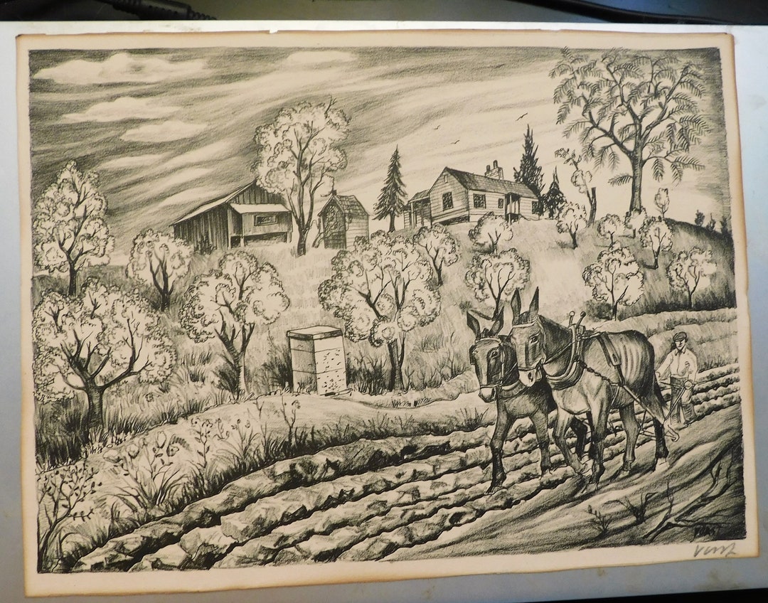 Joseph Vorst 1897-1947 Important MO Artist, Signed Lithograph - Etsy