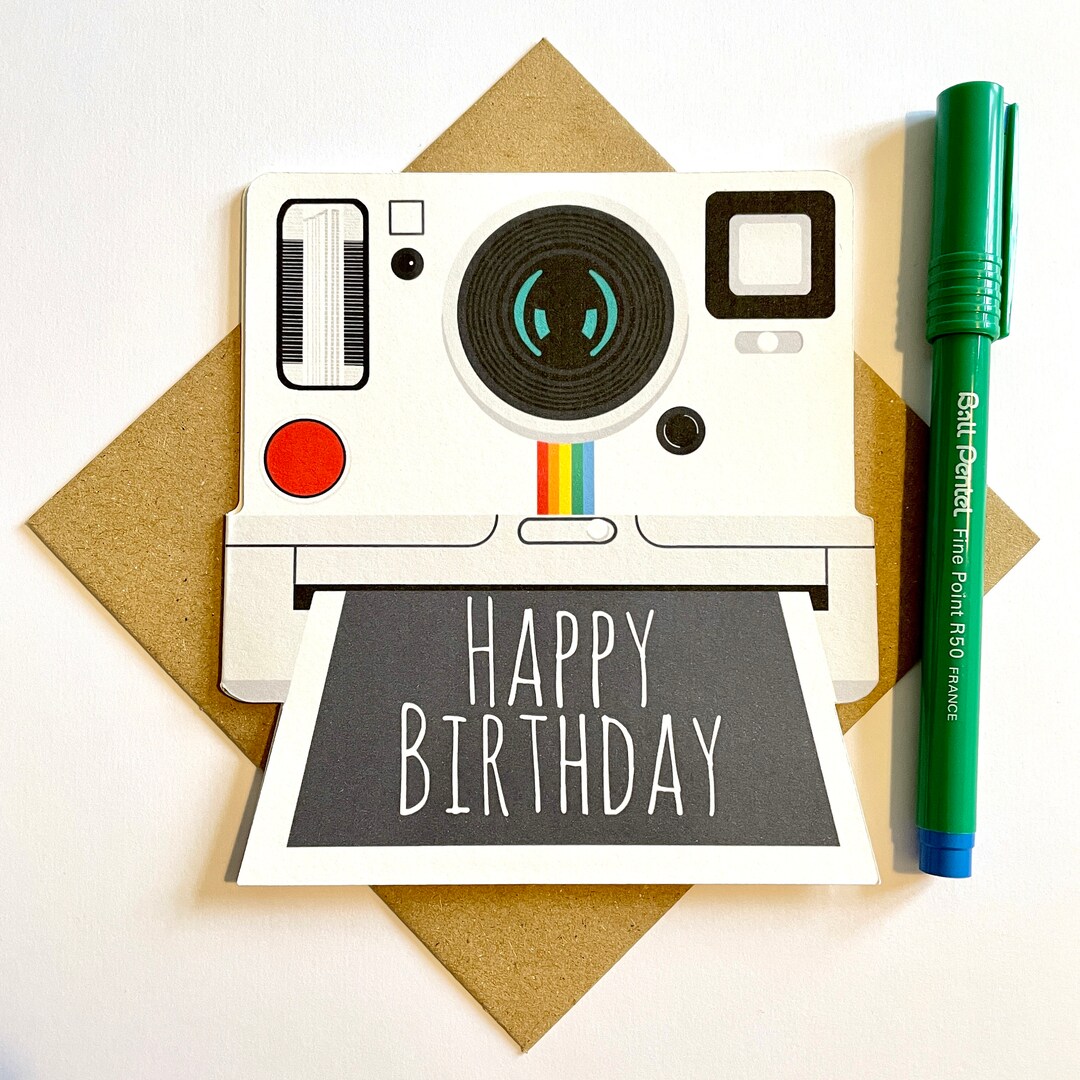 Personalised Retro Polaroid Camera Card | Photography | 1970s | 1980s ...