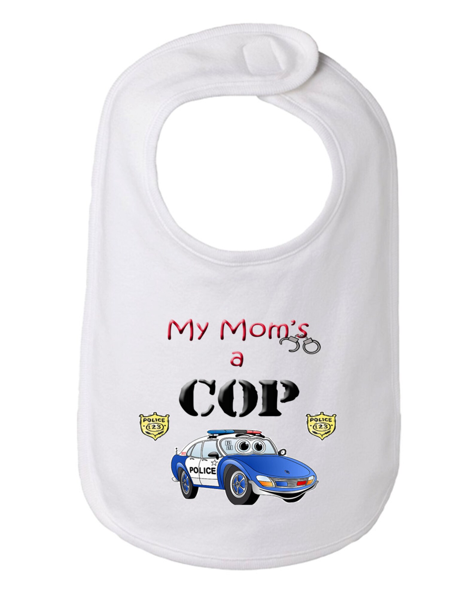 My Mom is a Cop Police Baby and Toddler Bib, Police Bib, Mom Cop Bib ...